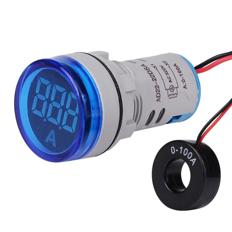 SINOTIMER ST16A Round 22mm LED Digital Signal Light 220V AC Ammeter 0 ...