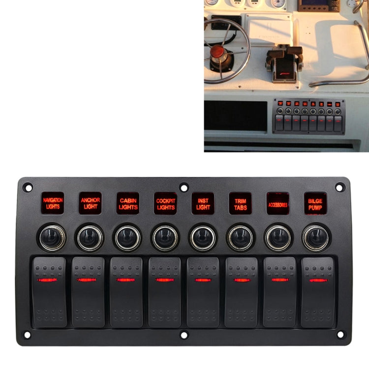 3Pin 8 Way Switches Combination Switch Panel with Light and Projector ...
