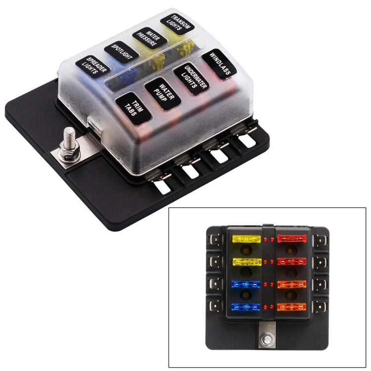 1 in 8 Out Fuse Box PC Terminal Block Fuse Holder Kits with LED Warnin ...