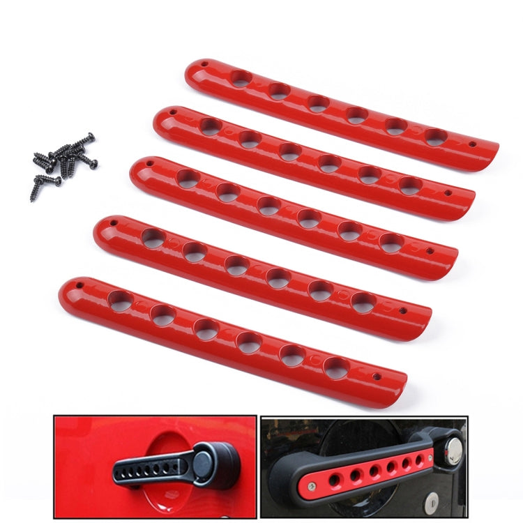 5 PCS Auto Handle Cover Door Aluminum Grab Handle Cover for Jeep Wrang ...