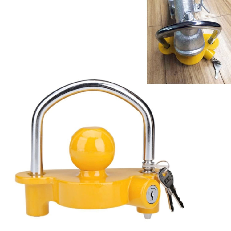 Universal Trailer Ball Hitch Coupler Lock Adjustable Trailer U Shape C ...