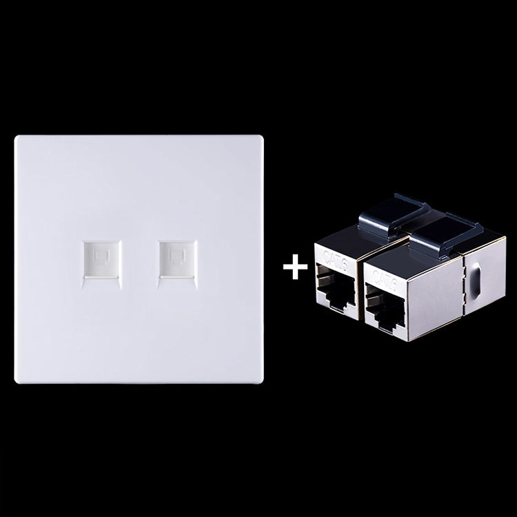 CAT.6 Shielded Pass-through Network Module, Dual Ports Panel + Shielde ...