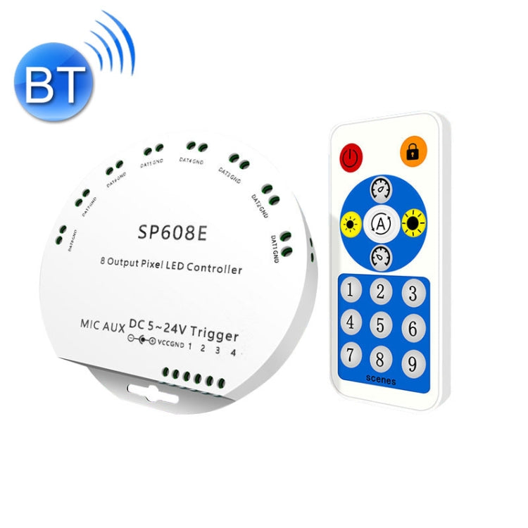 SP608E Dual Signal Output Mobile APP Control Bluetooth LED Controller ...