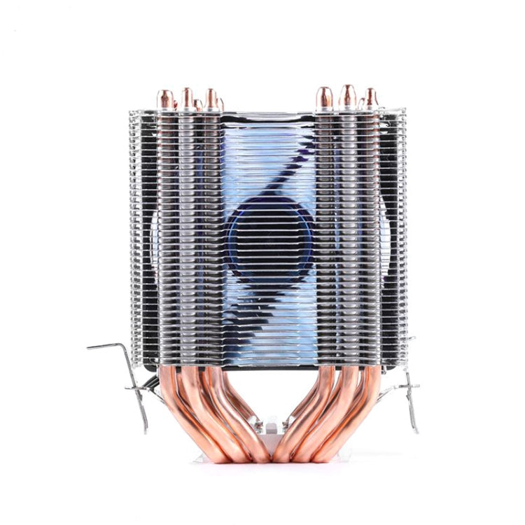 Desktop Computer 6 Copper Tube CPU Radiator Super Quiet Blue Light 3-p ...