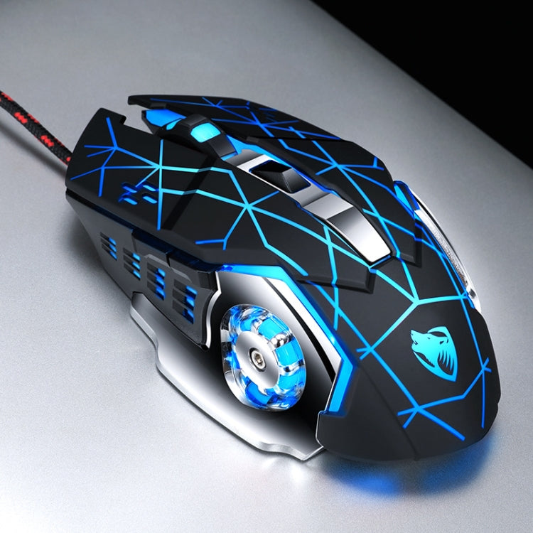 T-WOLF V6 USB Interface 6-Buttons 3200 DPI Wired Mouse Gaming Mechanic ...